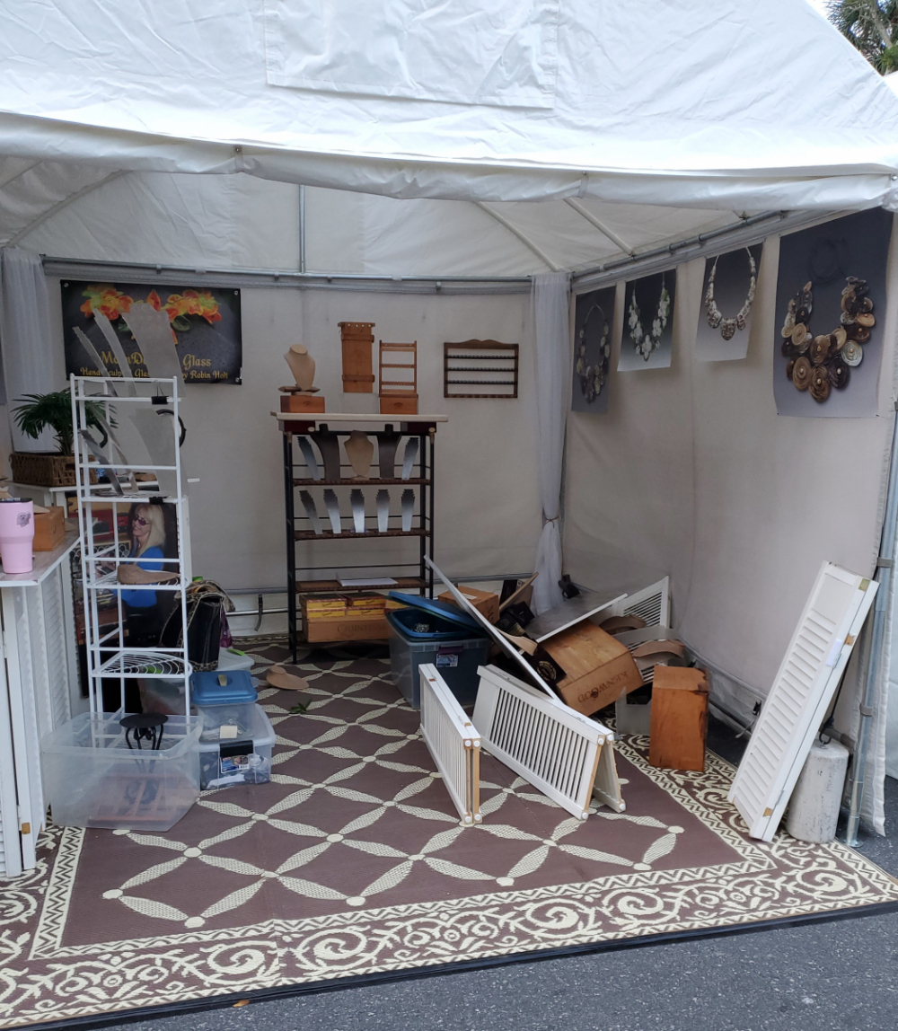 Wind, Rain and Booth 54 | MoonDog Art Glass